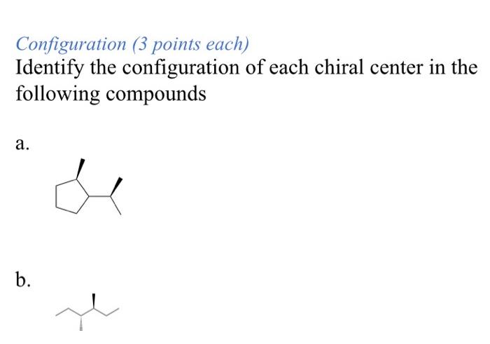 Solved Configuration (3 points each) Identify the | Chegg.com