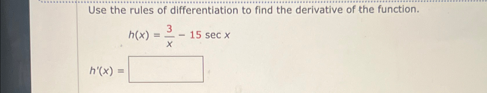 Solved Use the rules of differentiation to find the | Chegg.com