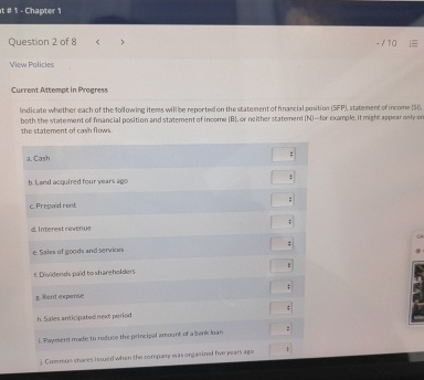 Solved t #1. ﻿Chapter 1Question 2 ﻿of 8View PoliciesCurrent | Chegg.com