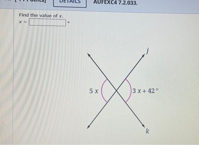Solved Find the value of x. | Chegg.com