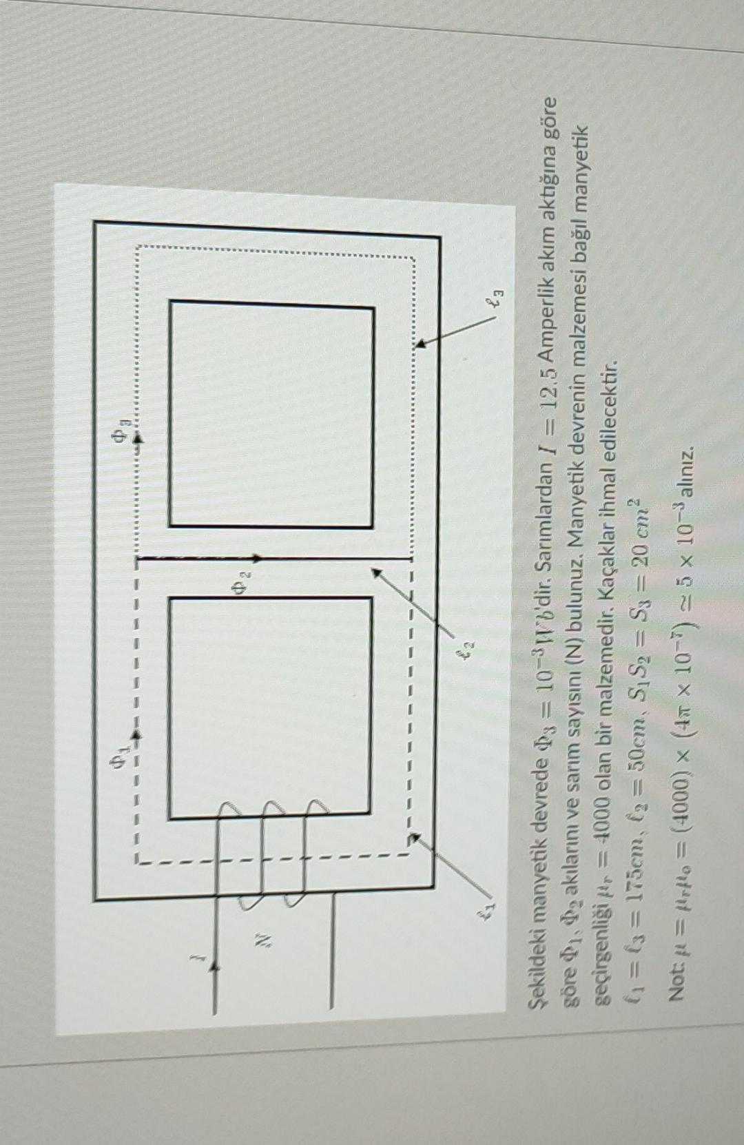 Solved In the magnetic circuit in the figure, LaTeX is | Chegg.com