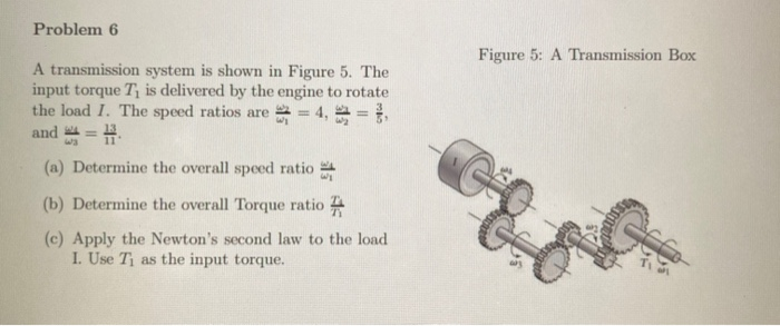 Solved Problem 6 Figure 5: A Transmission Box A transmission | Chegg.com