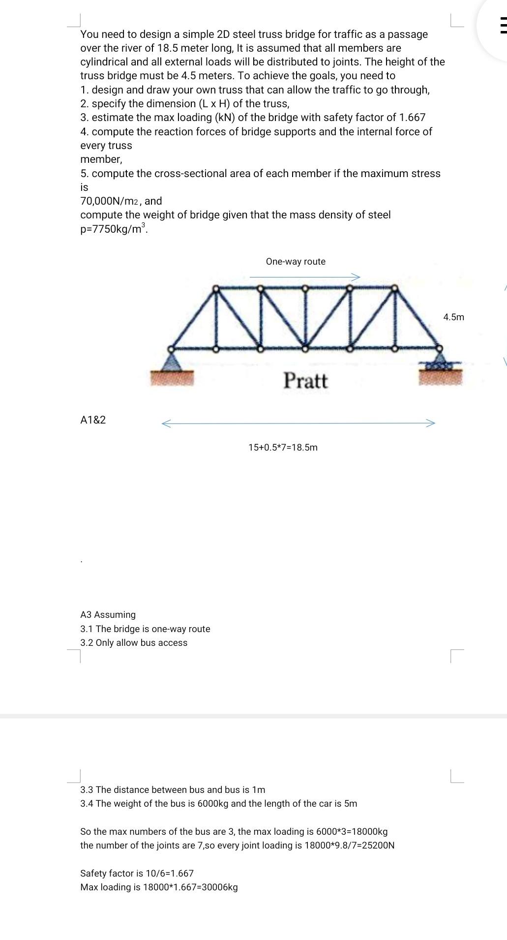 III You need to design a simple 2D steel truss bridge | Chegg.com