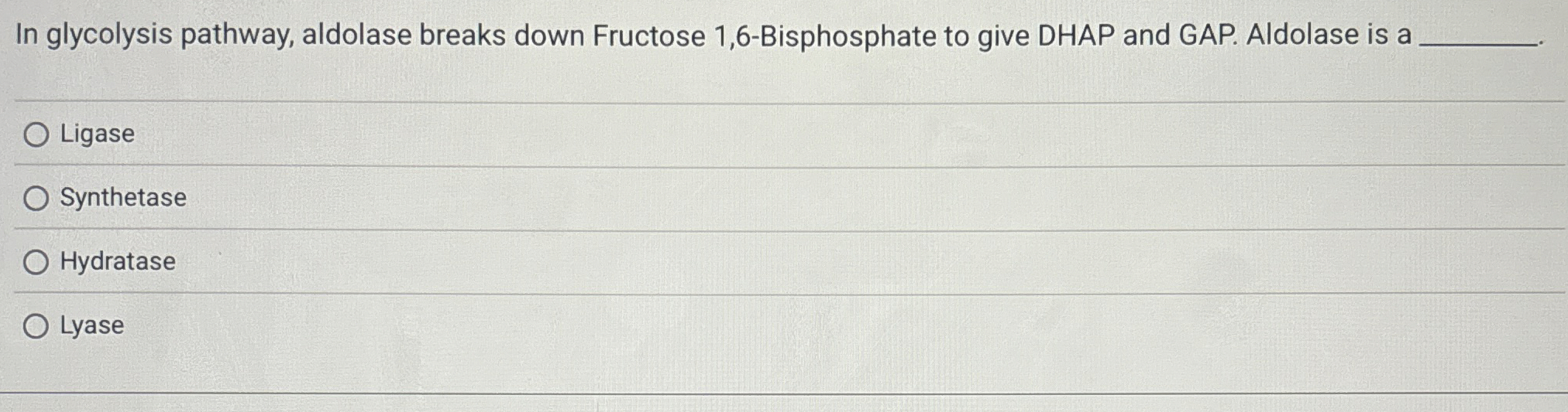 Solved In glycolysis pathway, aldolase breaks down Fructose | Chegg.com