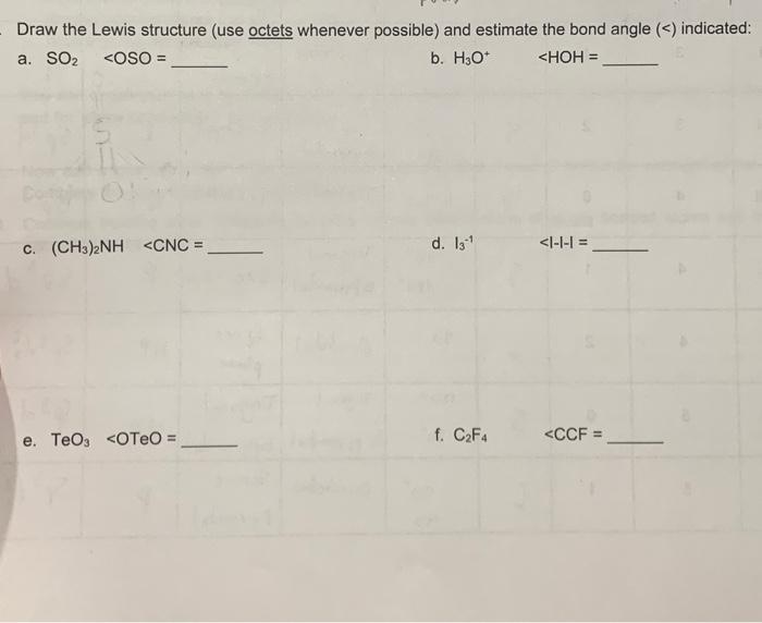 Solved Draw the Lewis structure (use octets whenever | Chegg.com
