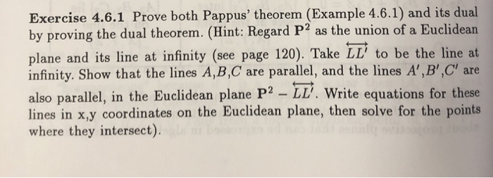 Solved Exercise 4.6.1 Prove both Pappus' theorem (Example | Chegg.com