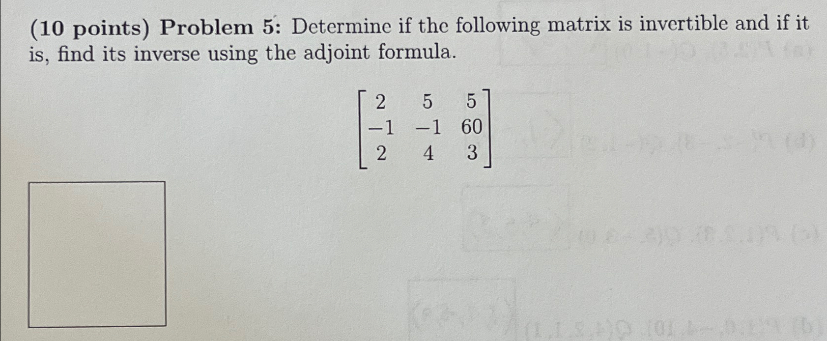 (10 ﻿points) ﻿Problem 5: Determine if the following | Chegg.com