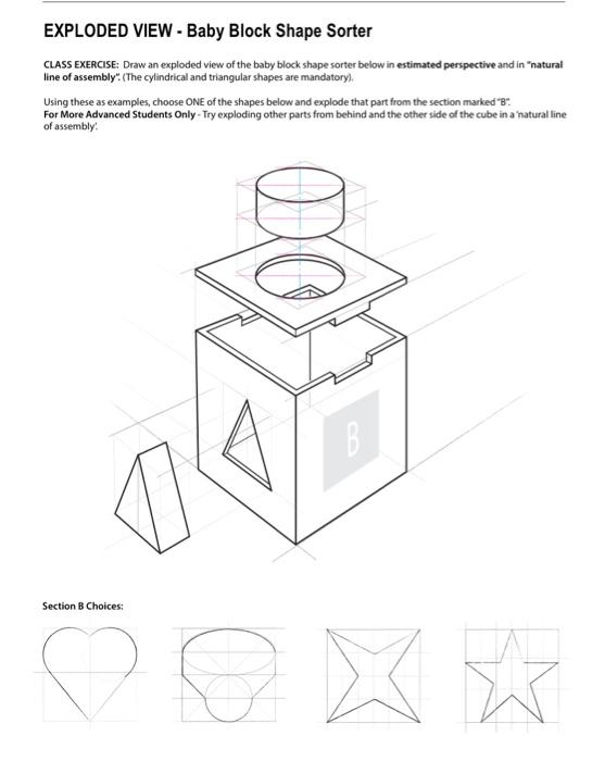 Solved EXPLODED VIEW - Baby Block Shape Sorter CLASS | Chegg.com