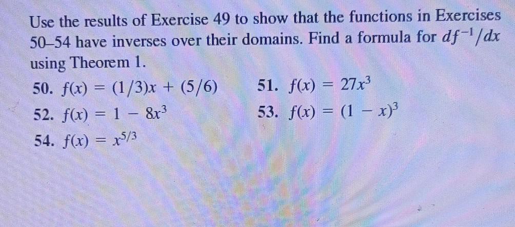 Solved Use the results of Exercise 49 to show that the | Chegg.com