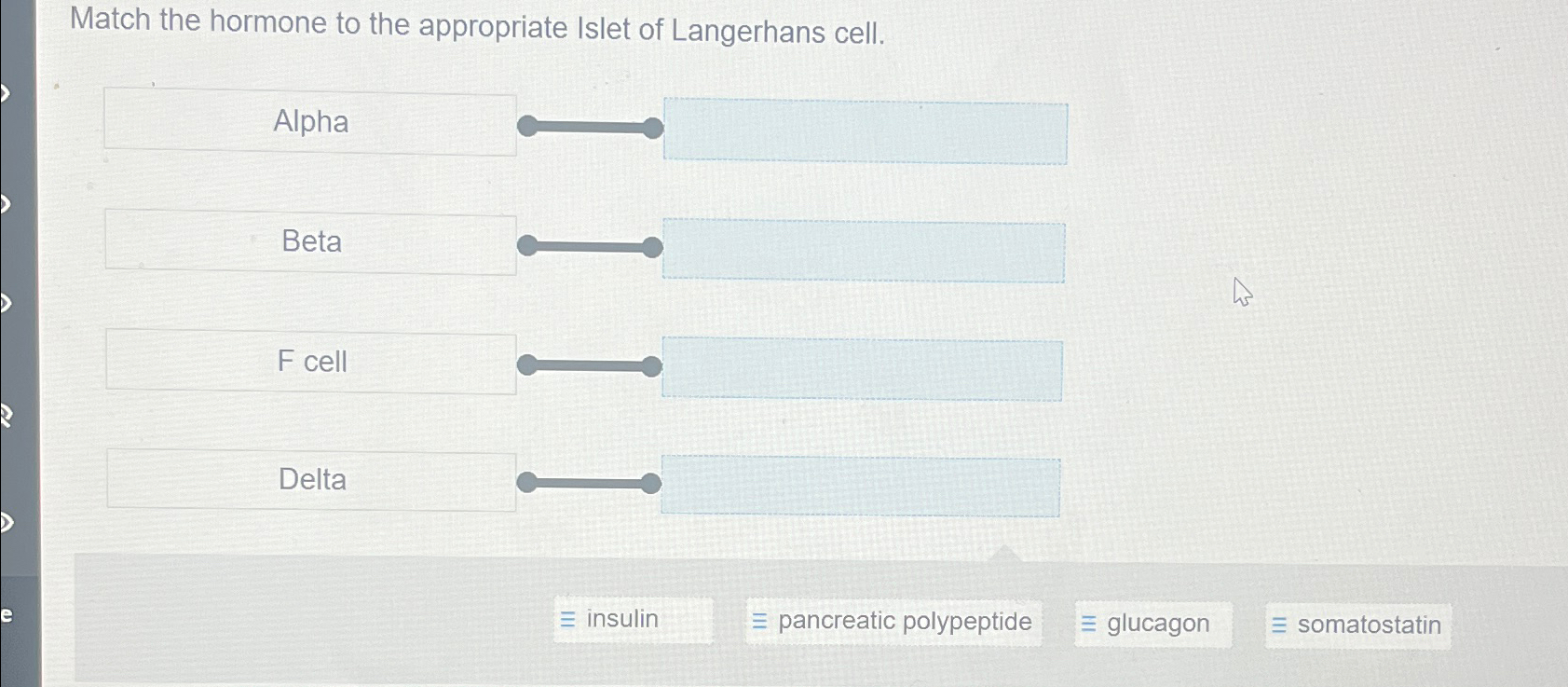 Solved Match the hormone to the appropriate Islet of | Chegg.com