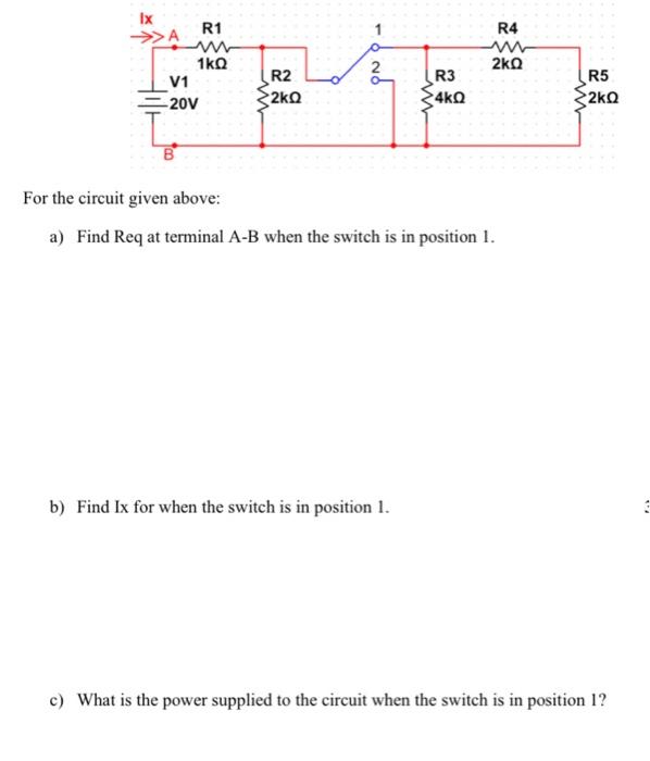 Solved the circuit given above:a) Find Req at terminal A-B | Chegg.com