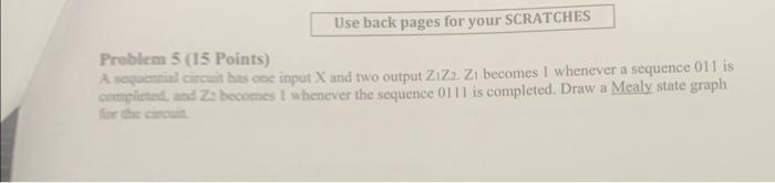 Solved Problem 5 (15 Points) andpleal and Z becomes i | Chegg.com