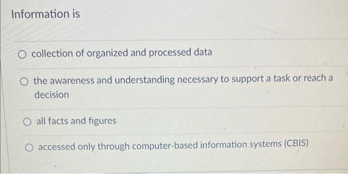 Solved Data contain numeric measures categorized by | Chegg.com