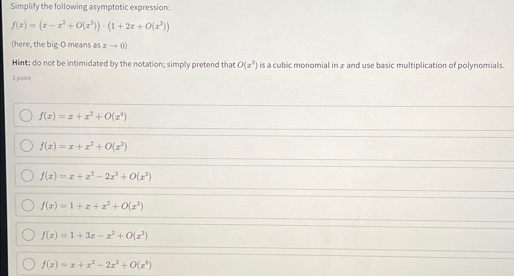 Solved Simplify the following asymptotic | Chegg.com