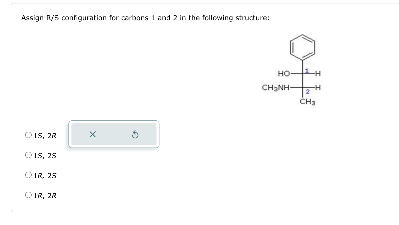 Solved Assign R/S configuration for carbons 1 ﻿and 2 ﻿in the | Chegg.com