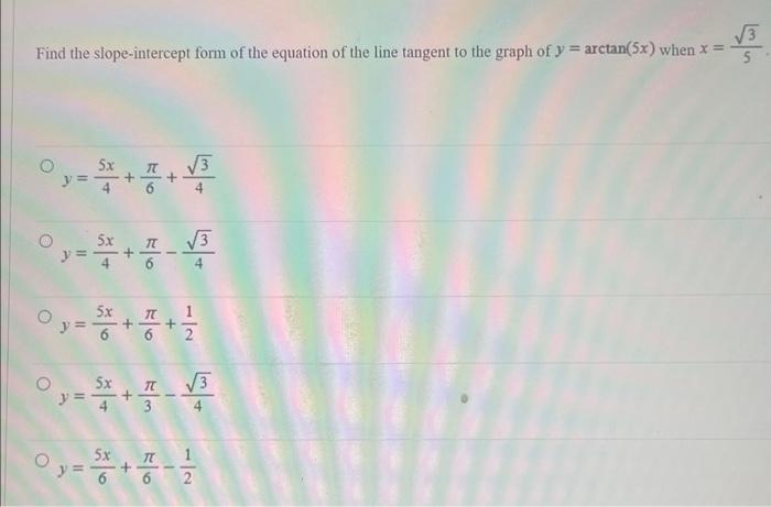 Solved Find the slope-intercept form of the equation of the | Chegg.com