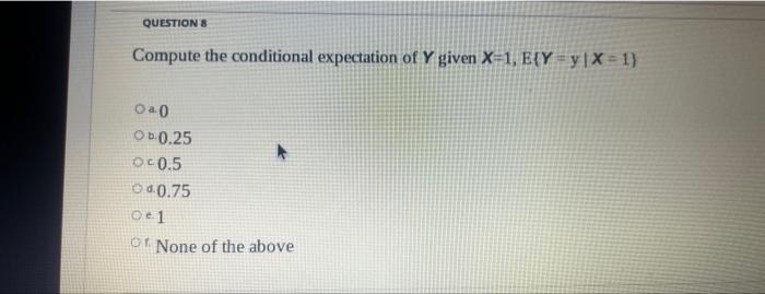 Compute the conditional expectation of Y given | Chegg.com