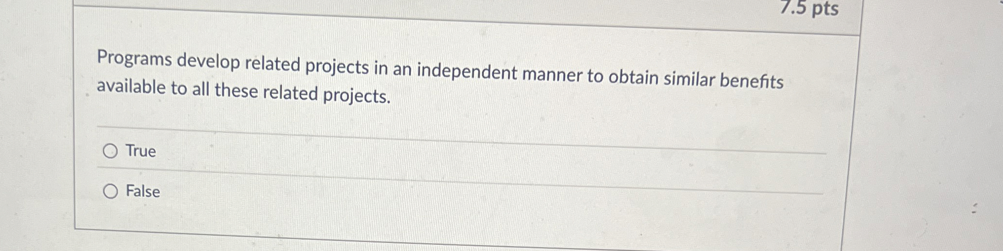 Solved Programs develop related projects in an independent | Chegg.com