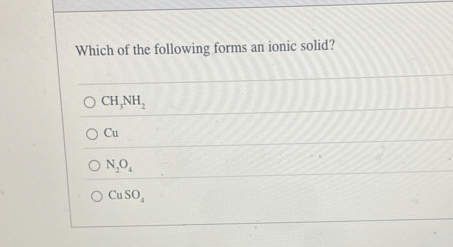 Solved How to solve Which of the following forms an ionic | Chegg.com