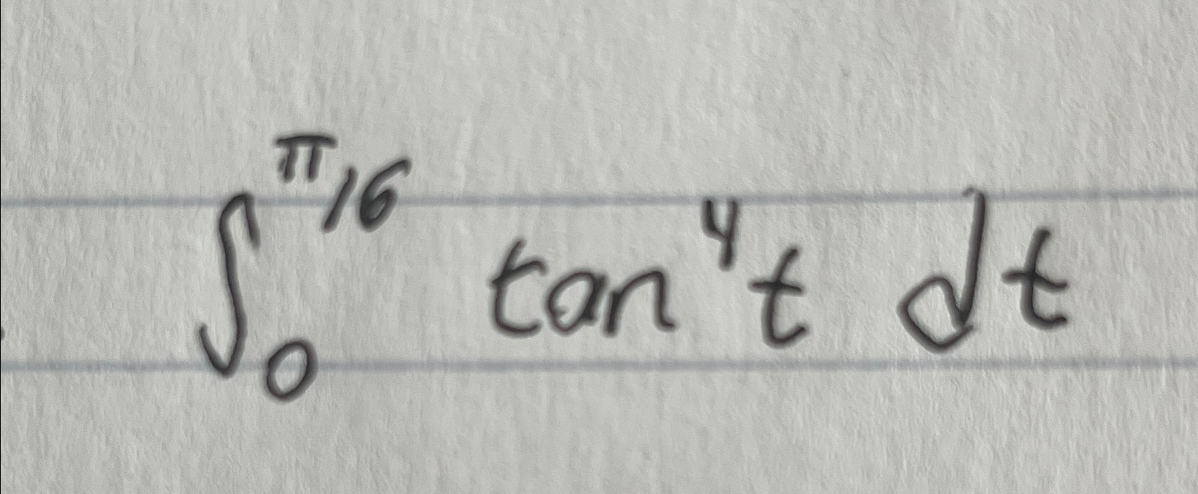 Solved ∫0π6tan4tdt