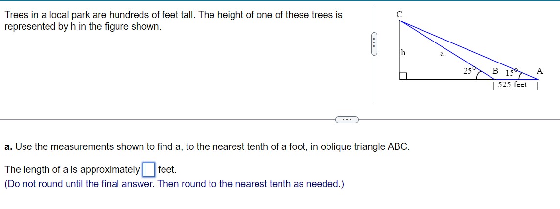 Solved Trees in a local park are hundreds of feet tall. The | Chegg.com