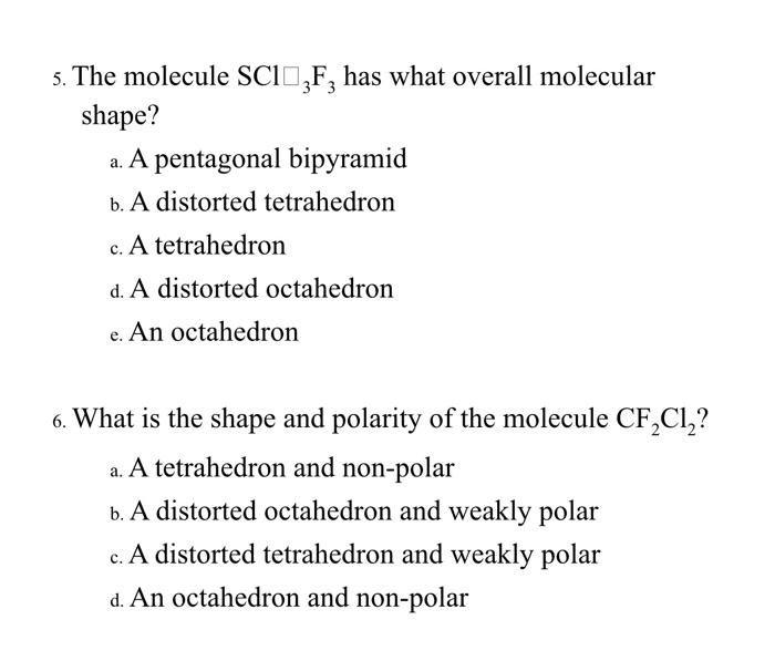 Solved 4. In the stable molecule SF6, if only six fluorine | Chegg.com