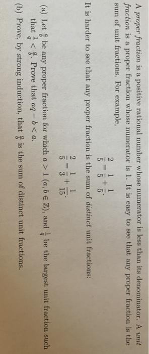 Solved A proper fraction is a positive rational number whose | Chegg.com