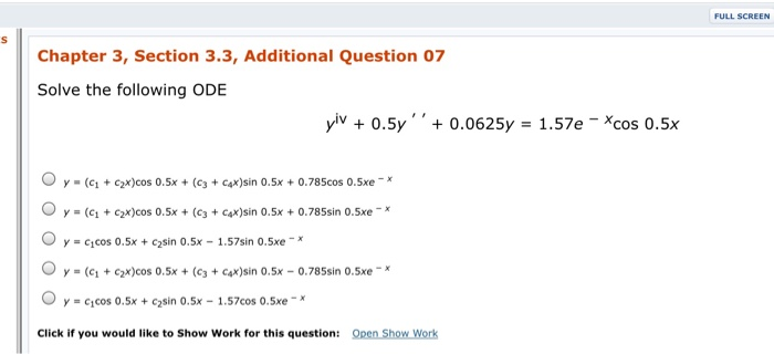 Solved Chapter 3, Section 3.2, Question 07 Solve the initial | Chegg.com