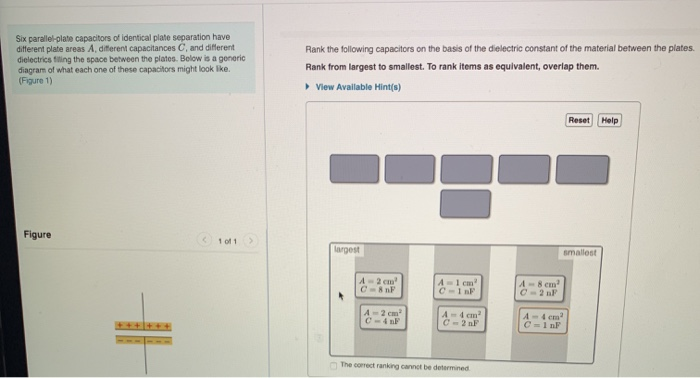 Solved Six parallel-plate capacitors of identical plate | Chegg.com