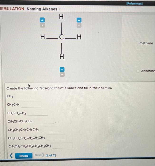 Solved create the following "straight chain" alkanes and | Chegg.com
