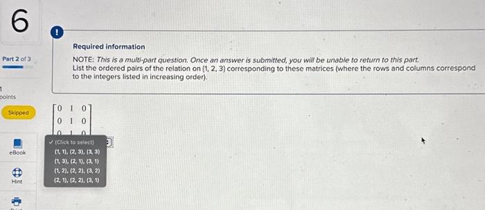 Solved Required information NOTE: This is a mult-part | Chegg.com