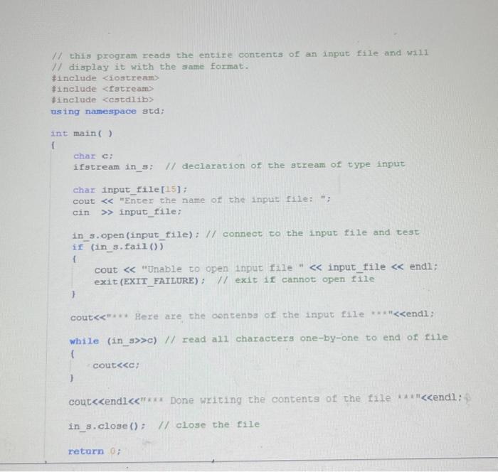 Solved B Member Functions Get Put Fail And Eof Create A 