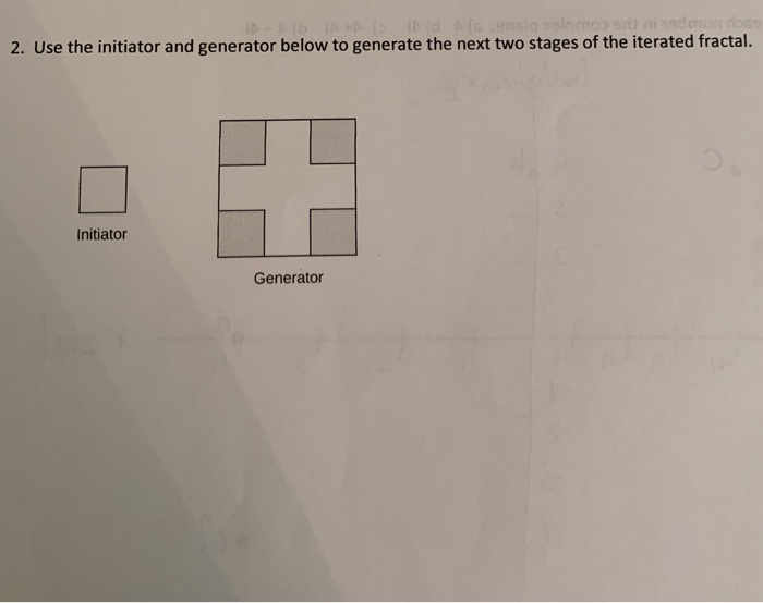 Solved 2. Use the initiator and generator below to generate | Chegg.com