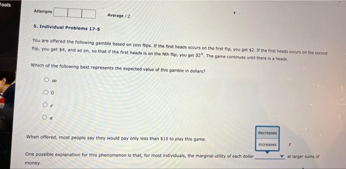 Solved You are offered the following gamble based on coin | Chegg.com