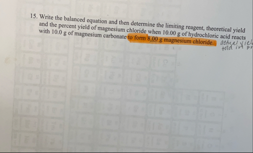 Solved Write the balanced equation and then determine the | Chegg.com