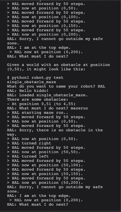 Solved STEP 1 Implement new Obstacles module Please use your | Chegg.com
