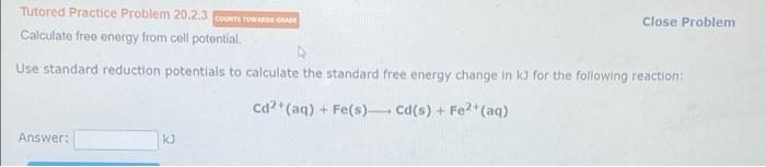 Solved Tutored Practice Problem 20.22 COUNTS TOWARDS BRADE | Chegg.com