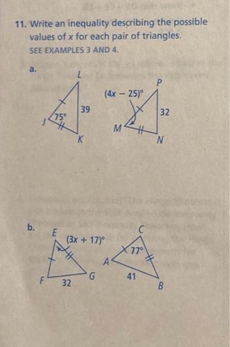 Solved 11. Write an inequality describing the possible | Chegg.com