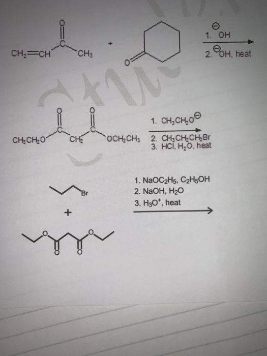Solved 1. OH CH=CH 2. OH, heat 1. CHỊCH,oº CH CH 01 OCH CH3 | Chegg.com