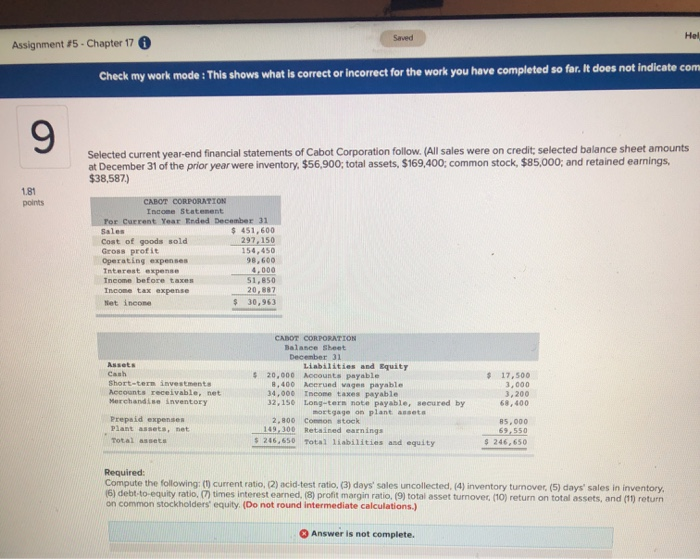 Solved Assignment 15. Chapter 17 Check my work mode: This | Chegg.com