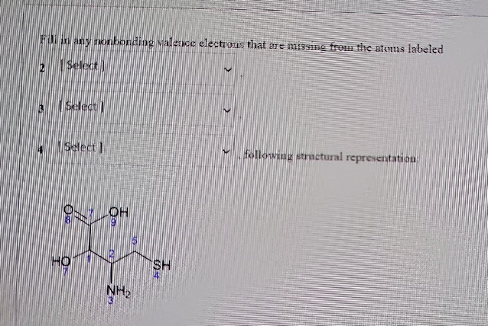 Solved Fill in any nonbonding valence electrons that are | Chegg.com