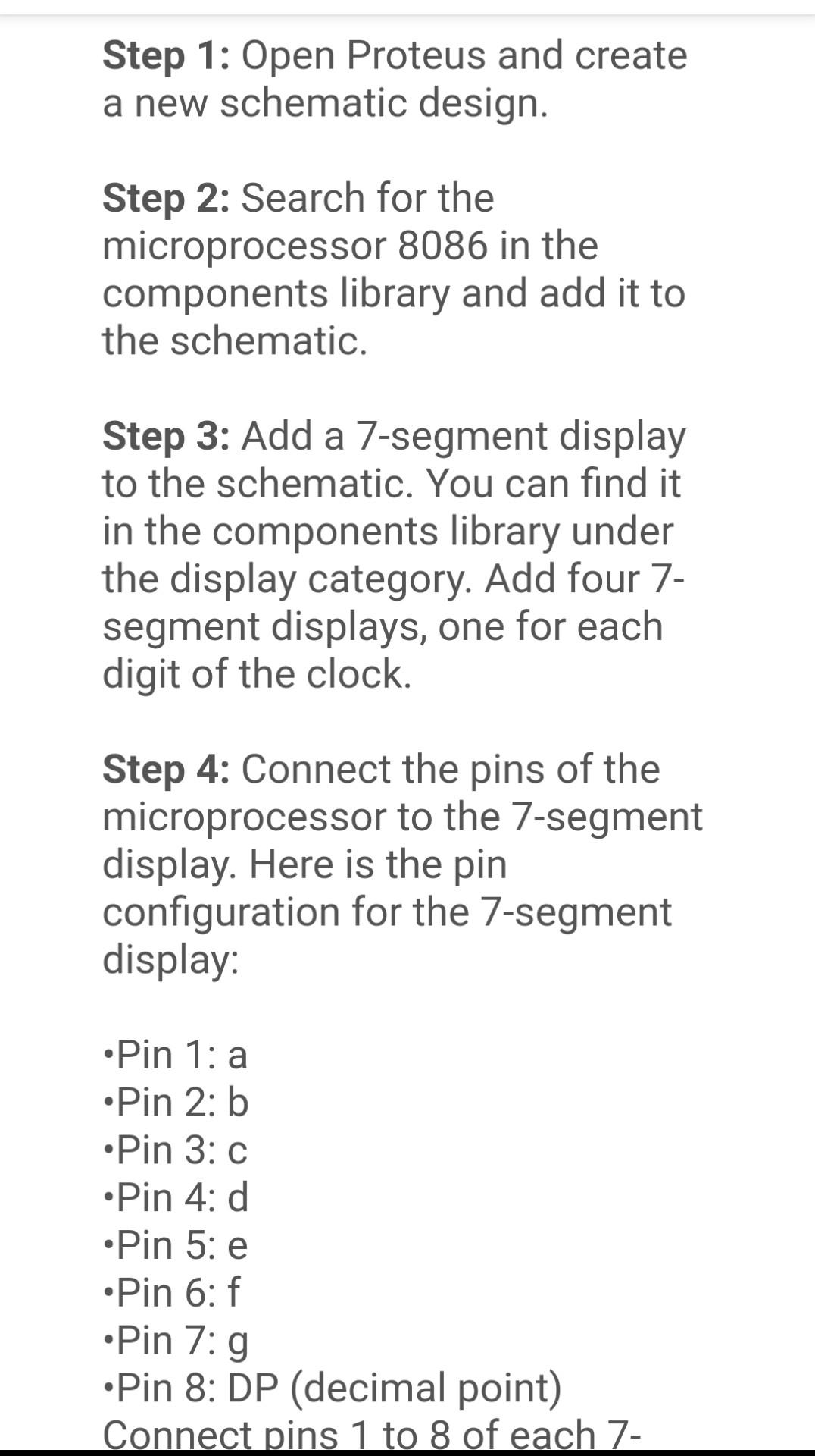 Solved apply these steps in proteus using 8086 and send a | Chegg.com