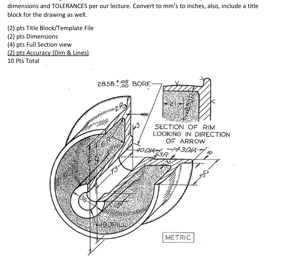 Solved draw front and side view and dimensions and | Chegg.com