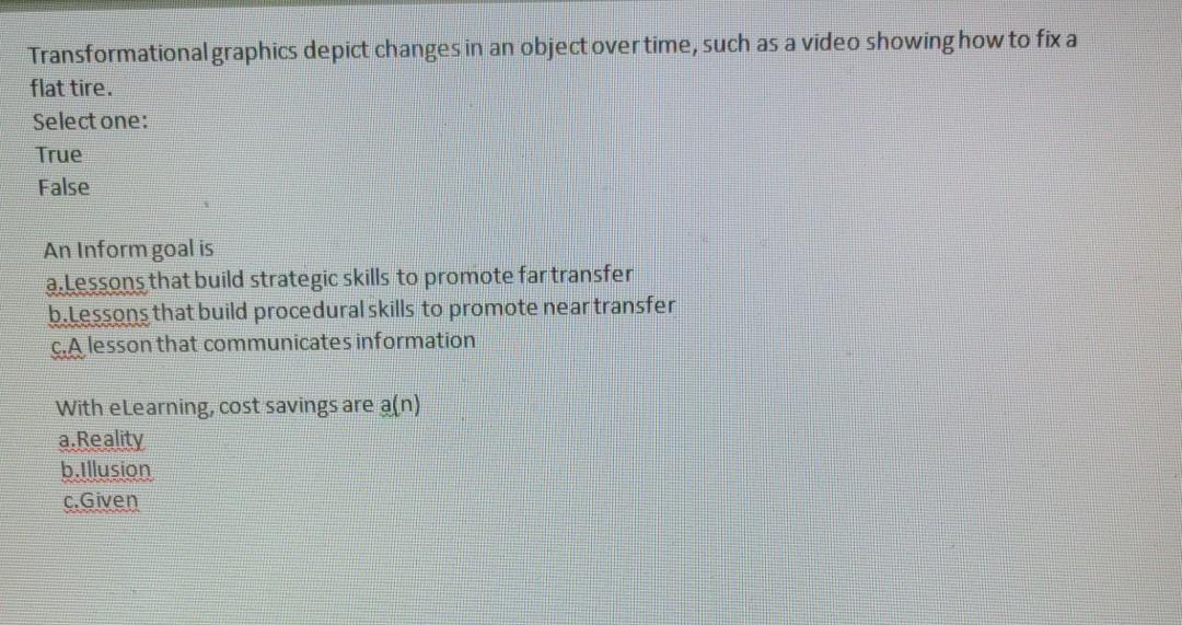 Solved Transformational graphics depict changes in an object | Chegg.com