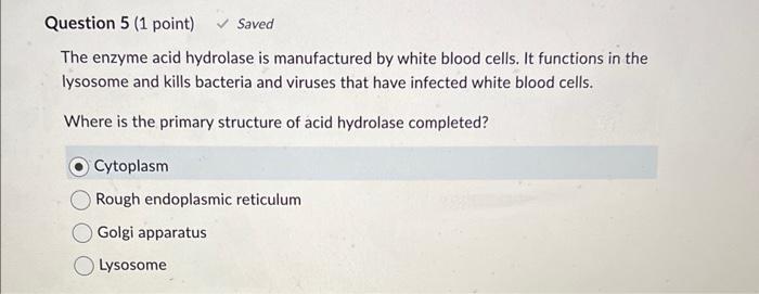 Solved The enzyme MM12 is manufactured and secreted tly | Chegg.com