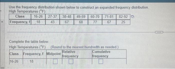 Solved Use the frequency distribution shown below to | Chegg.com
