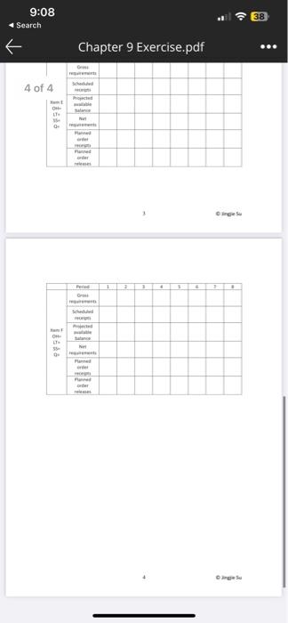 9:08 38 ← Chapter 9 Exercise.pdf 3 of 49:08 38 4 | Chegg.com