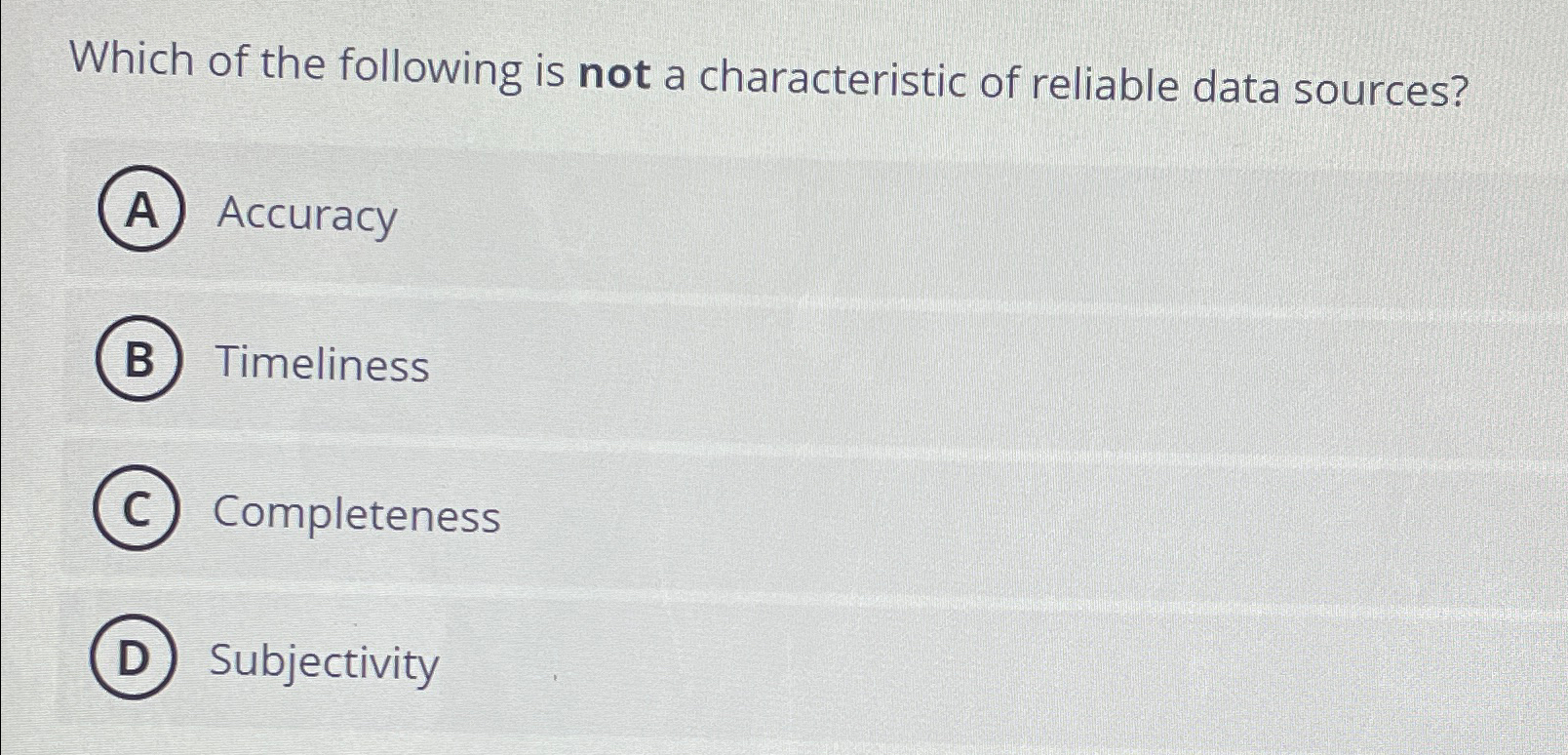 Solved Which of the following is not a characteristic of | Chegg.com
