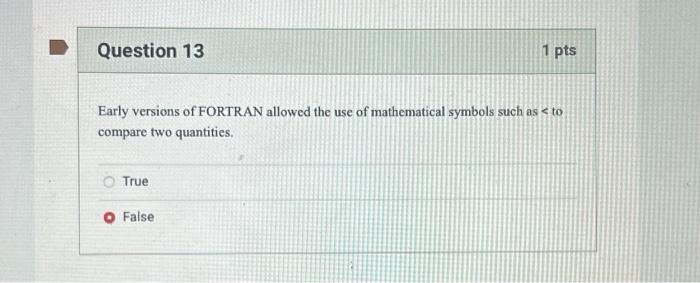 Solved Early versions of FORTRAN allowed the use of | Chegg.com