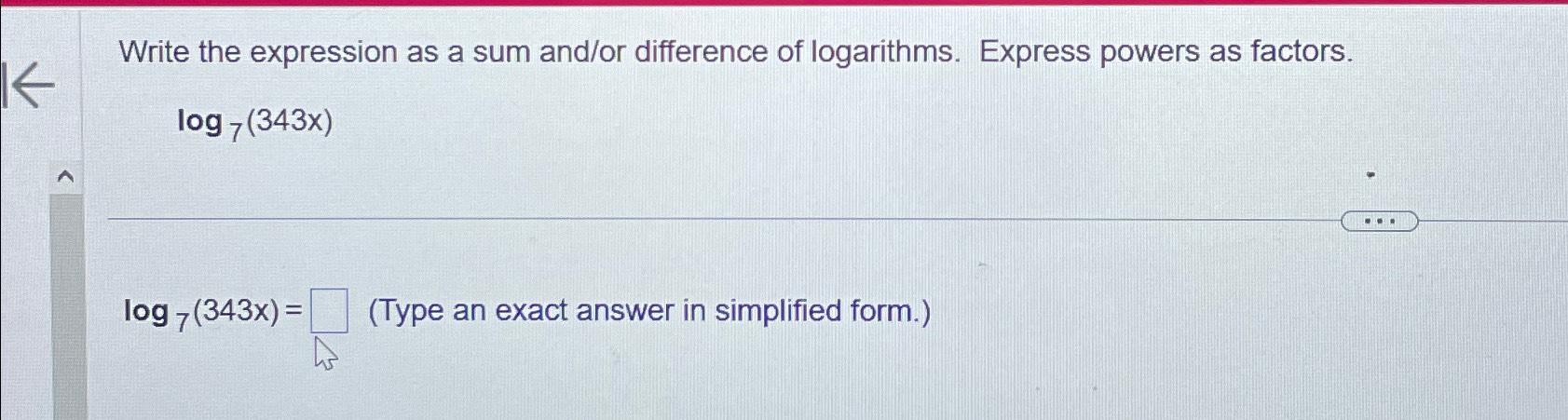 Solved Write the expression as a sum and/or difference of | Chegg.com